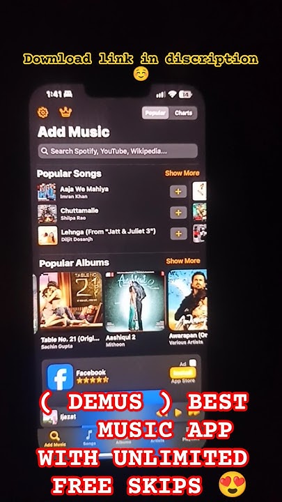 "Get Demus on the app store to listen to your fav. music for free, with no ads & unlimited skips ...