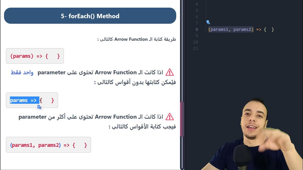 javascript projects level3 lesson8 v5 || forEach() Method - YouTube