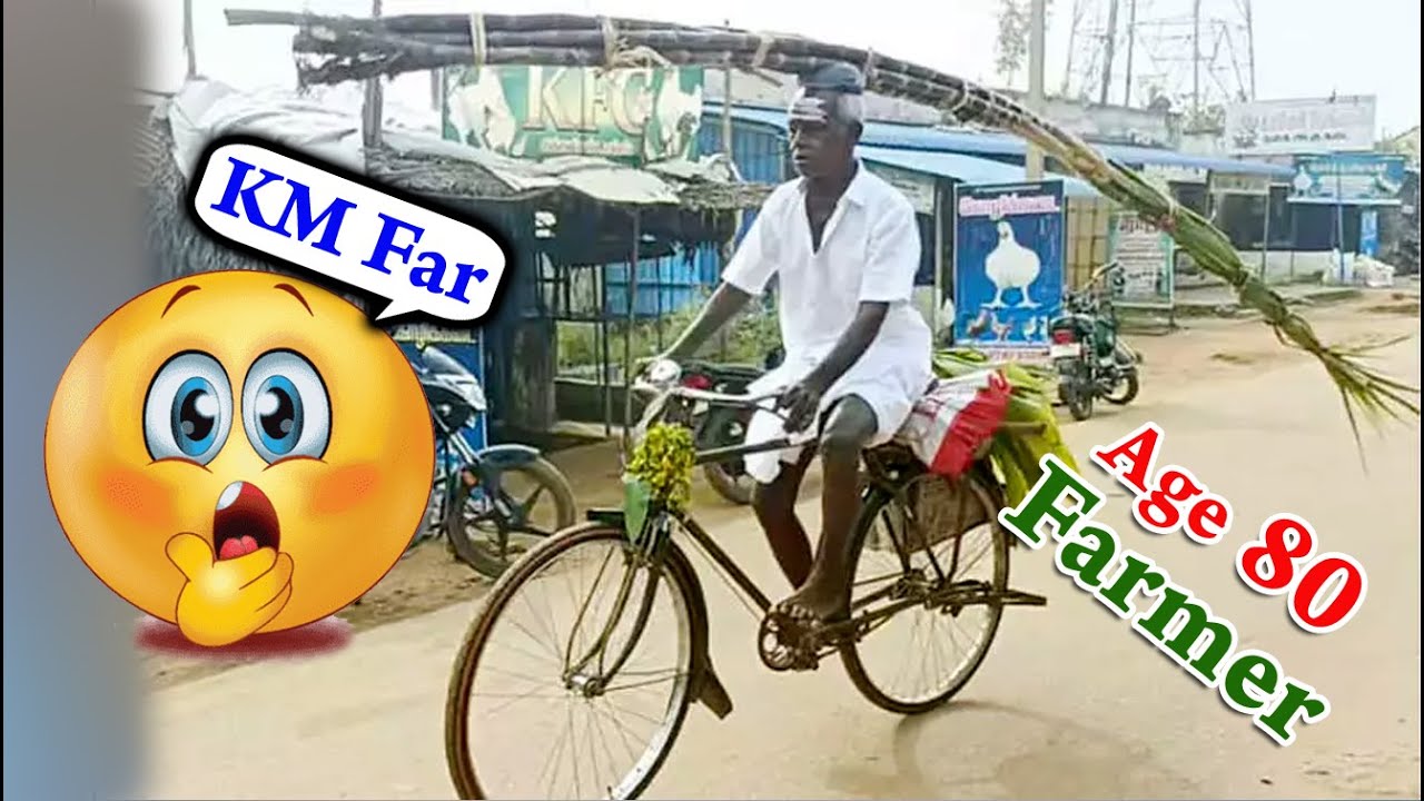 80-year-old farmer cycles 17 km carrying bundle of sugarcane to give ...