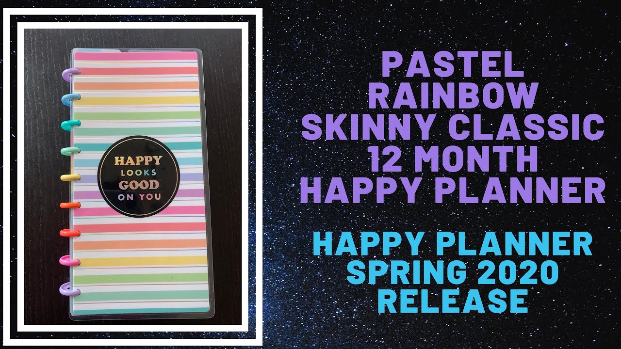 Pastel Rainbow Skinny Classic Happy Planner - YouTube
