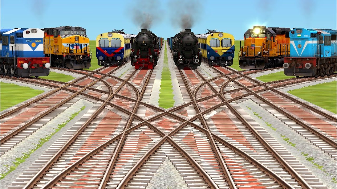 Railways Tracks 🧯 Indian Express Diesel ⛽️ Engine || At On Bye Full ...