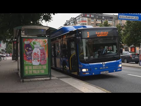Sweden, Stockholm, bus 3 ride from Skanstull to St Eriksplan - YouTube