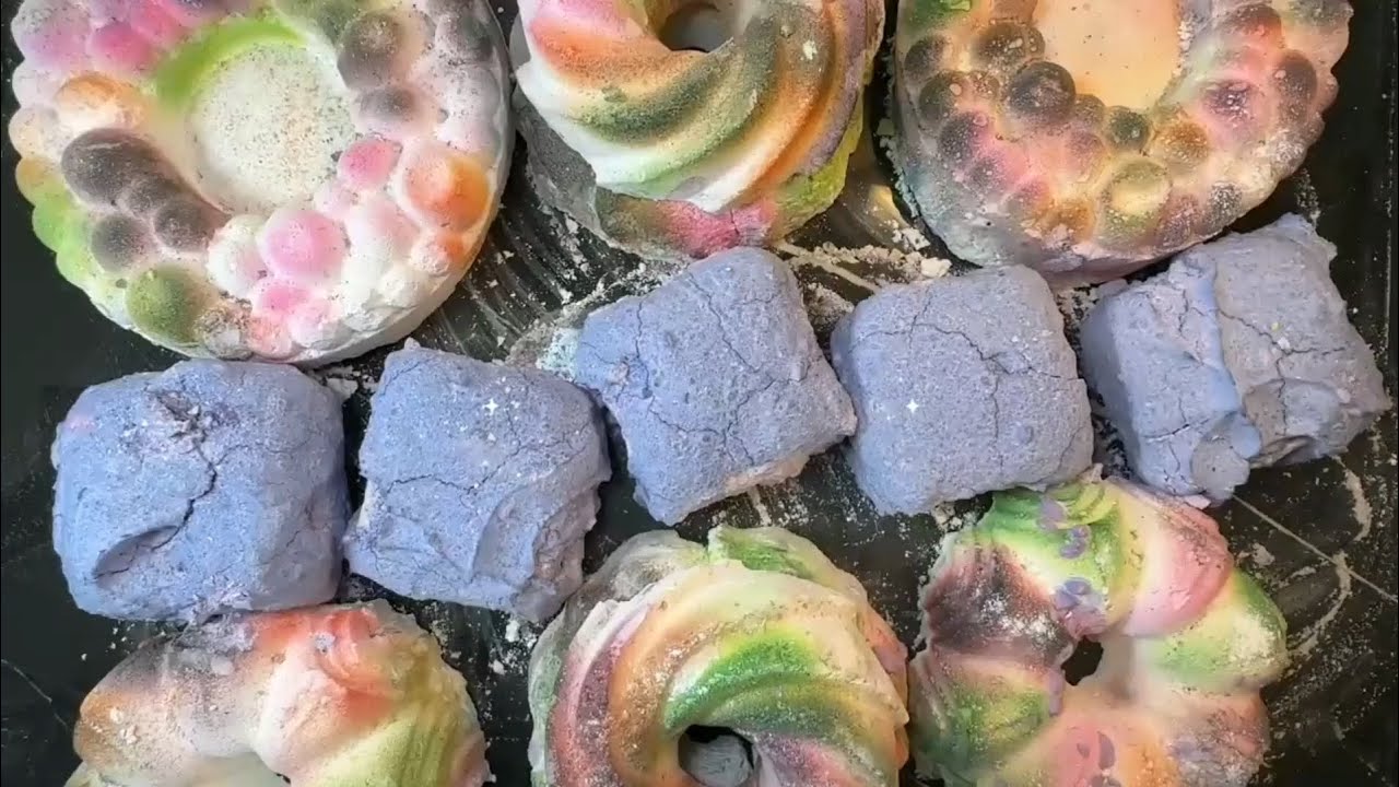 colorful donuts and pasted blocks - YouTube