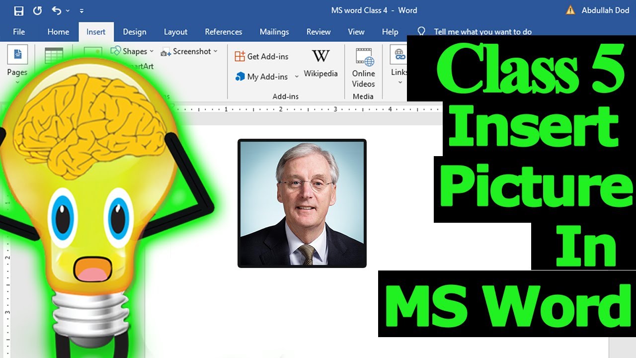 How to insert and format images in MS Word | Learn MS Word Class 5 ...