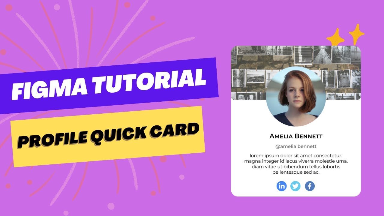 Figma UI tutorial: Profile quick card design - YouTube