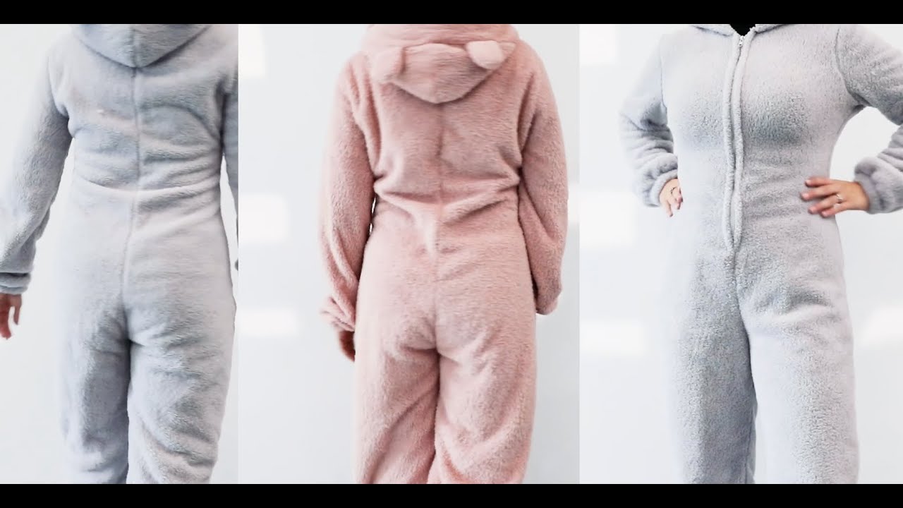 Simply Living Teddy Fleece Onesie - YouTube