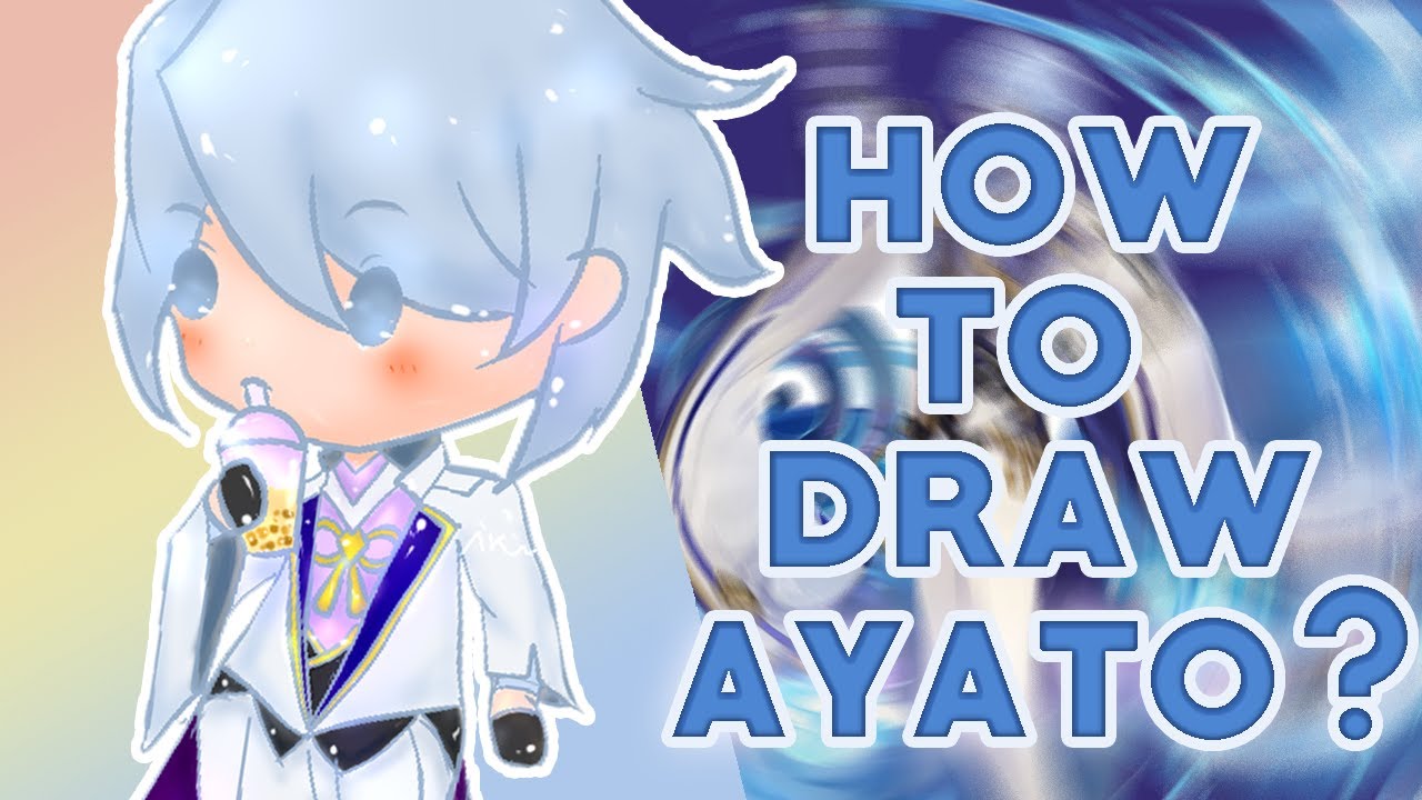 HOW TO DRAW KAMISATO AYATO? - AYATO CHIBI DRAWING TUTORIAL | GENSHIN ...