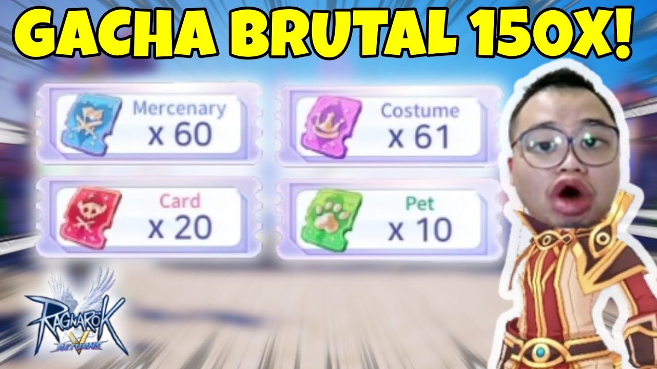 RAKYAT JELATA GACHA BRUTAL 150X DI ROV VERSI TERBARU! | RAGNAROK VE ...