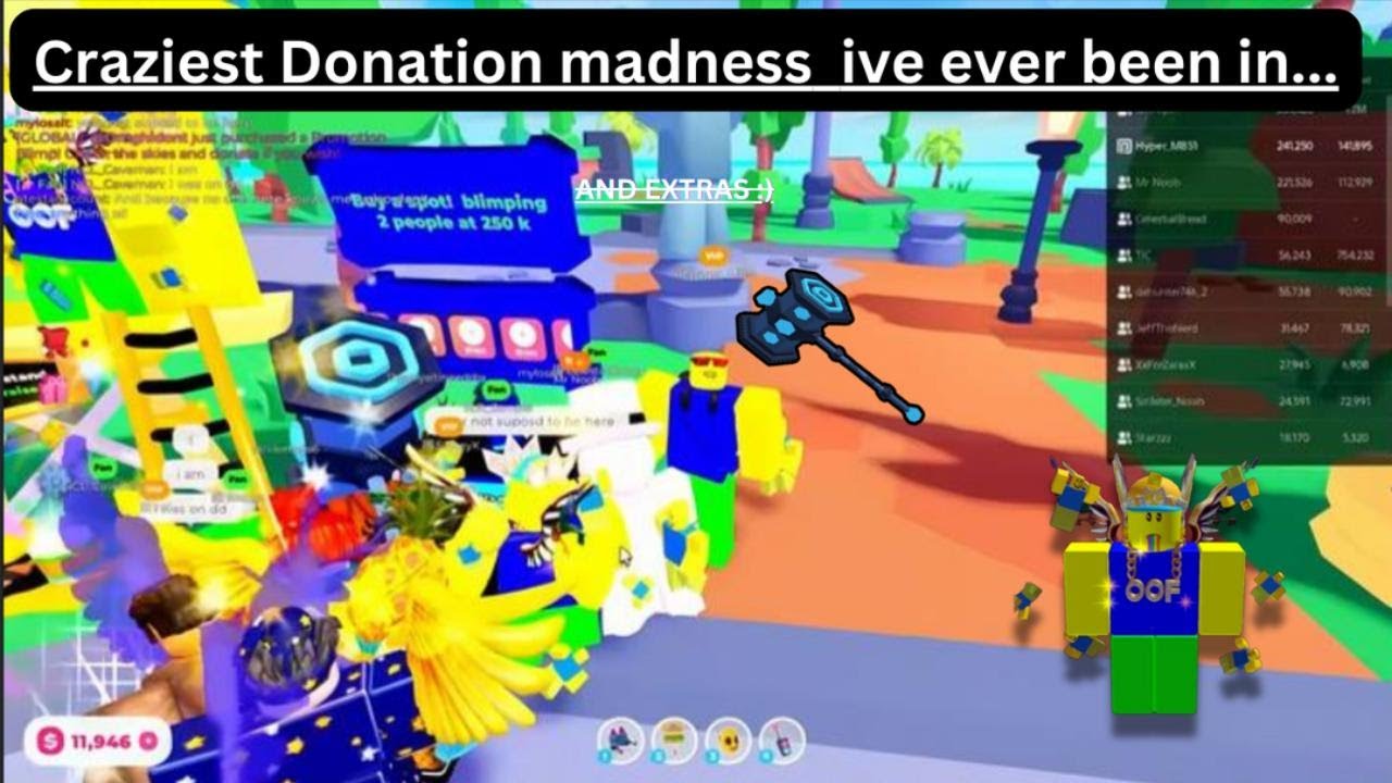 The craziest Donation madness ive ever been in with extras :) - YouTube