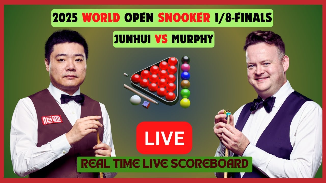 Ding Junhui Vs Shaun Murphy LIVE Score UPDATE 2025 World Open Snooker 1/8-Finals - YouTube