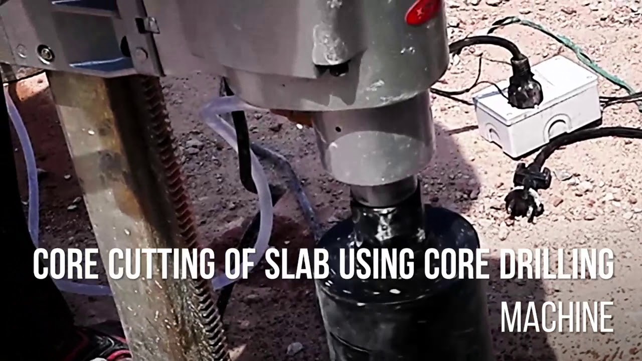 Core Cutting of Concrete Slab - Core Drill Machine - YouTube