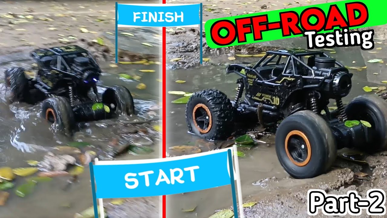 RC rock crawler car Off road testing in Water 💦 | 4x4 wheel drive test ...