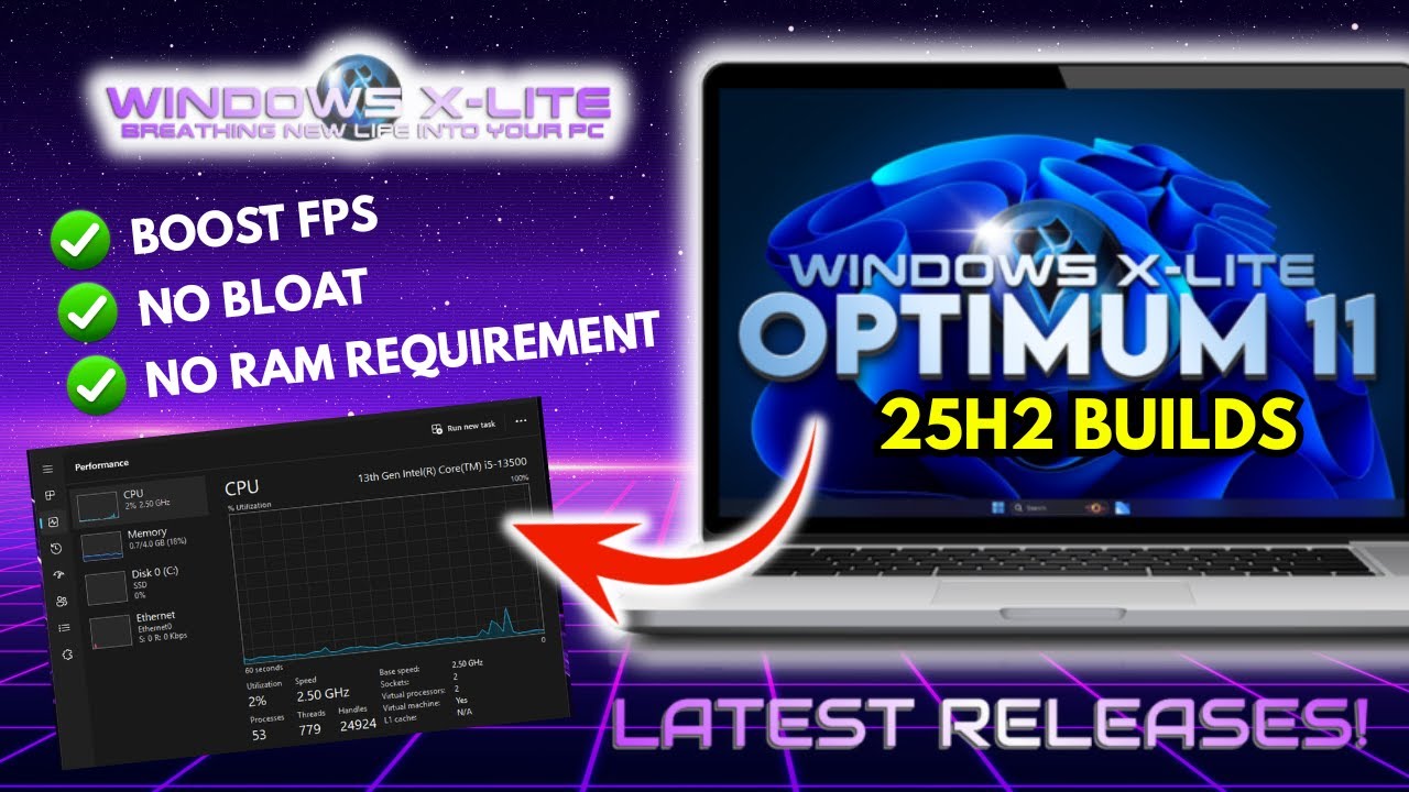 Windows X Lite Optimum 11 25H2 Pro | Clean, Faster & Without Bloat ...