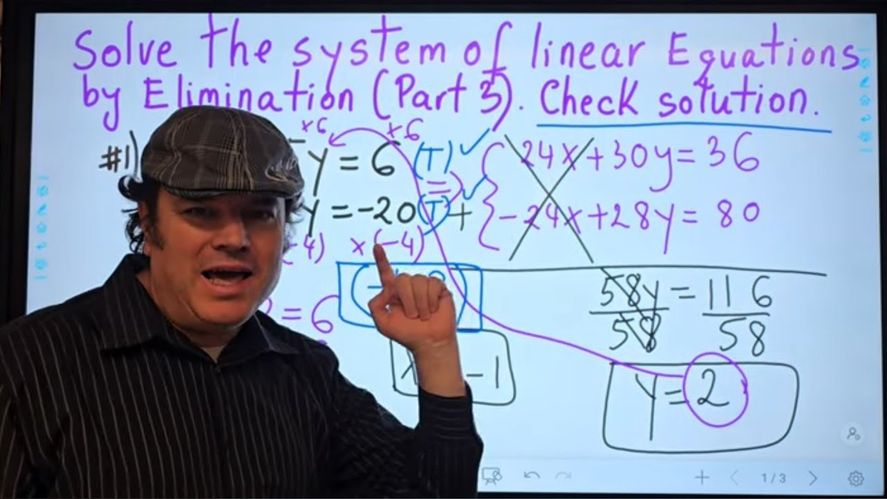 ELIMINATION by DOUBLE MANIPULATION - Solving a System of Linear ...