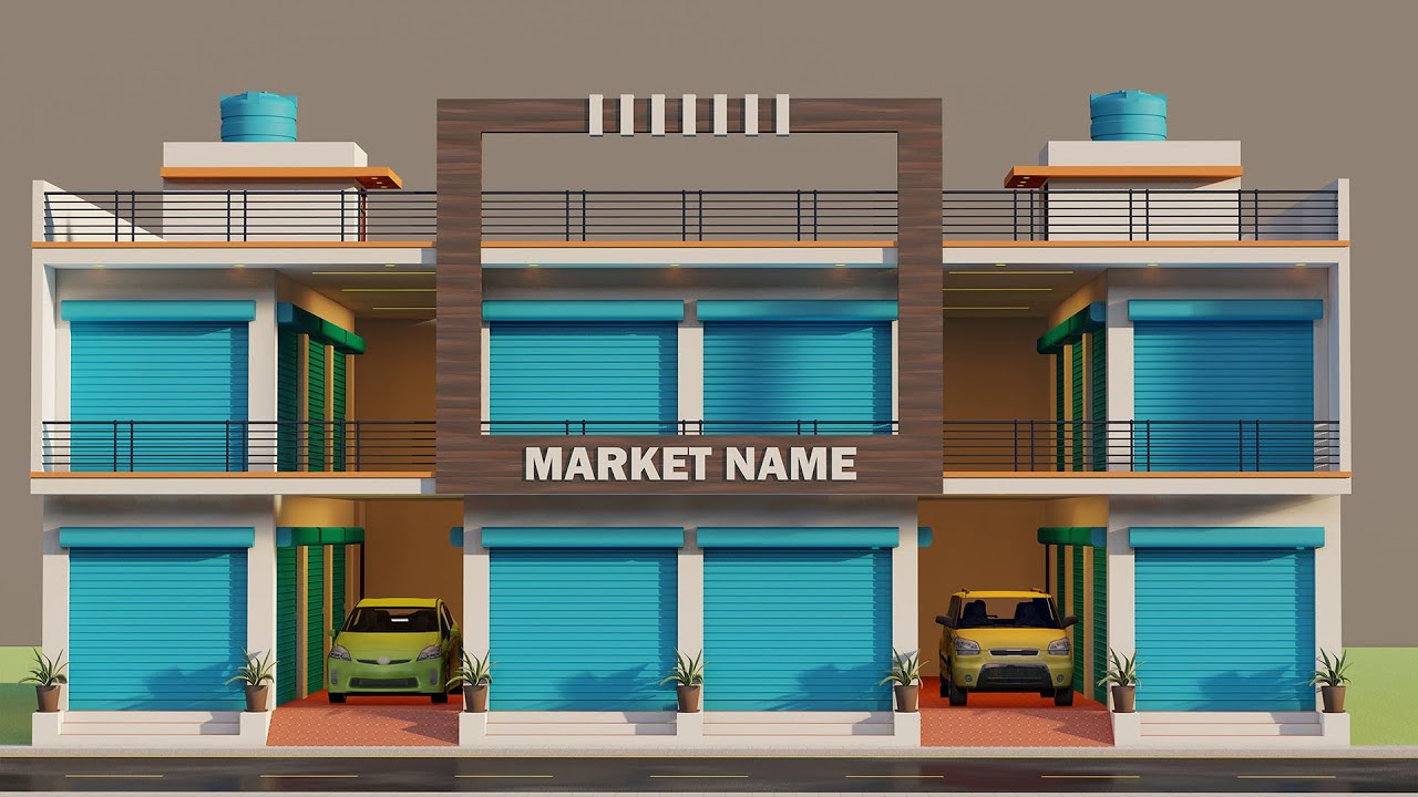 60x40 24 Shop Market Design,Duplex Shop Elevation,AtoZ House Design ...