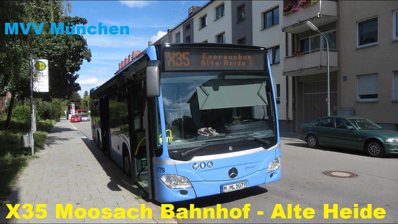 MVV Bus X35 Moosach Bahnhof ( S ) ( U ) - Alte Heide ( U ) [ 09.2022 ...