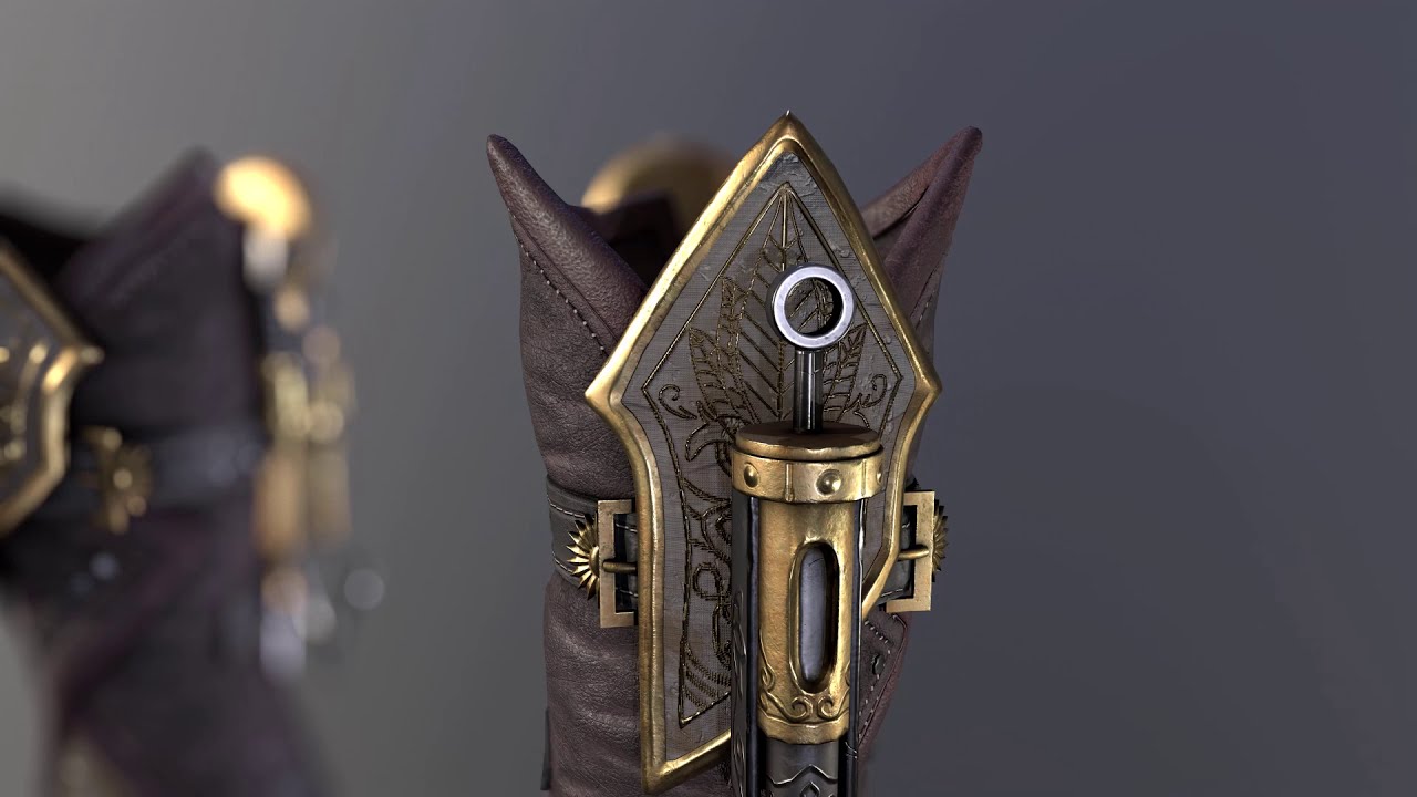 Assassins Creed Hidden Blade - 3D Model - YouTube