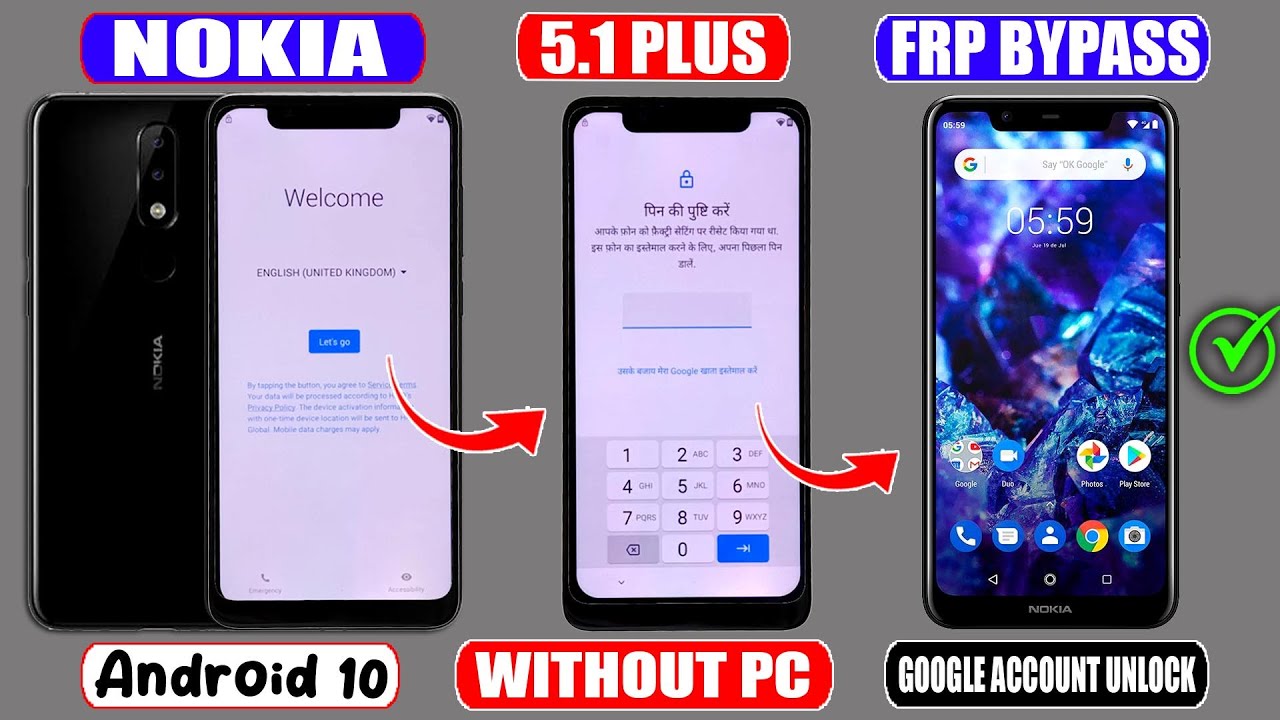 Nokia 5.1 Plus Frp Bypass 2024 Without Pc Nokia (Ta-1102) Google ...