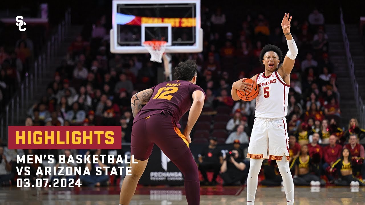 Men's Basketball - USC 81, Arizona State 73: Highlights (3/8/24) - YouTube