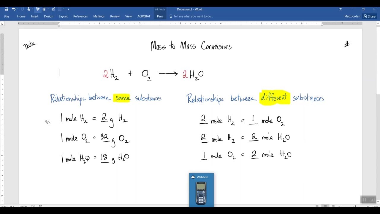 Mass to Mass Conversions - Example 1 - YouTube