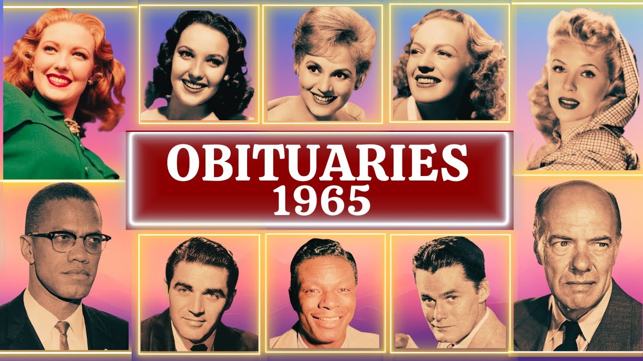 Death's in 1965s Part 01 OBITUARIES TV - YouTube