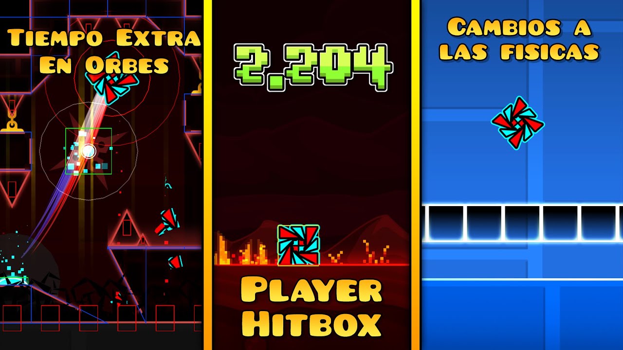 🔓 HITBOX DE JUGADOR y CAMBIOS A LAS FISICAS ↩️ – Geometry Dash ...