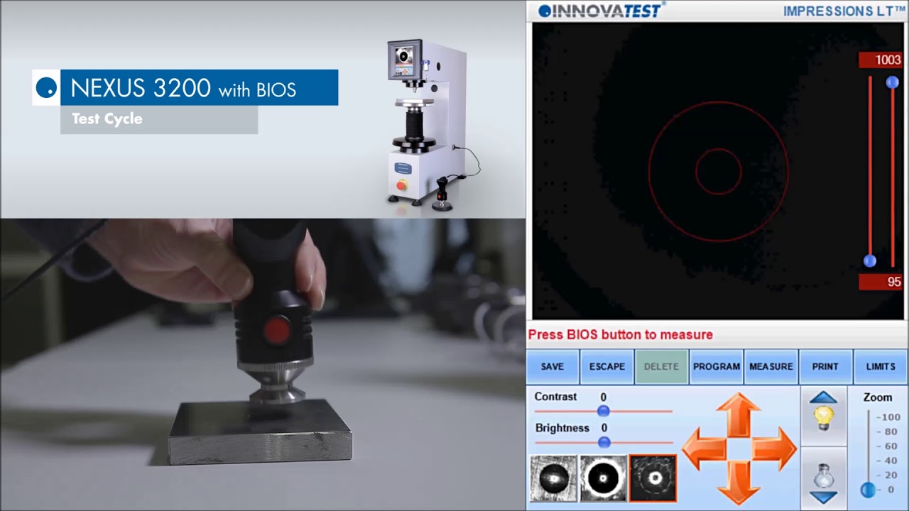 INNOVATEST NEXUS 3200 BRINELL HARDNESS TESTER VIDEO - YouTube