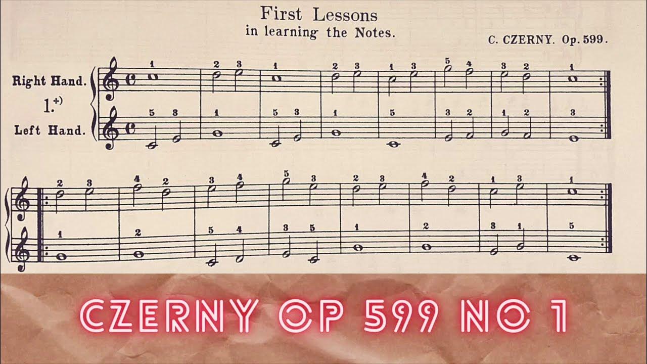 Op.599, No.1 - Czerny [Practical Methods for Beginners on the Pianoforte] - YouTube