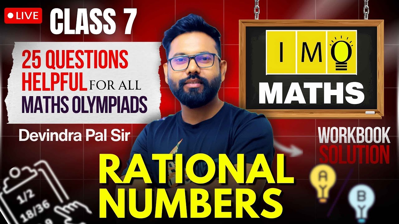 Class 7th IMO Chapter - Rational Numbers workbook solution #IMO # ...