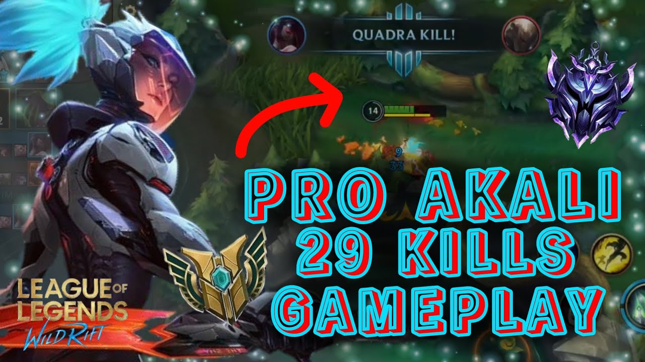 PRO Akali 29 Kills + Almost Penta Gameplay | Wild Rift Zeironn - YouTube