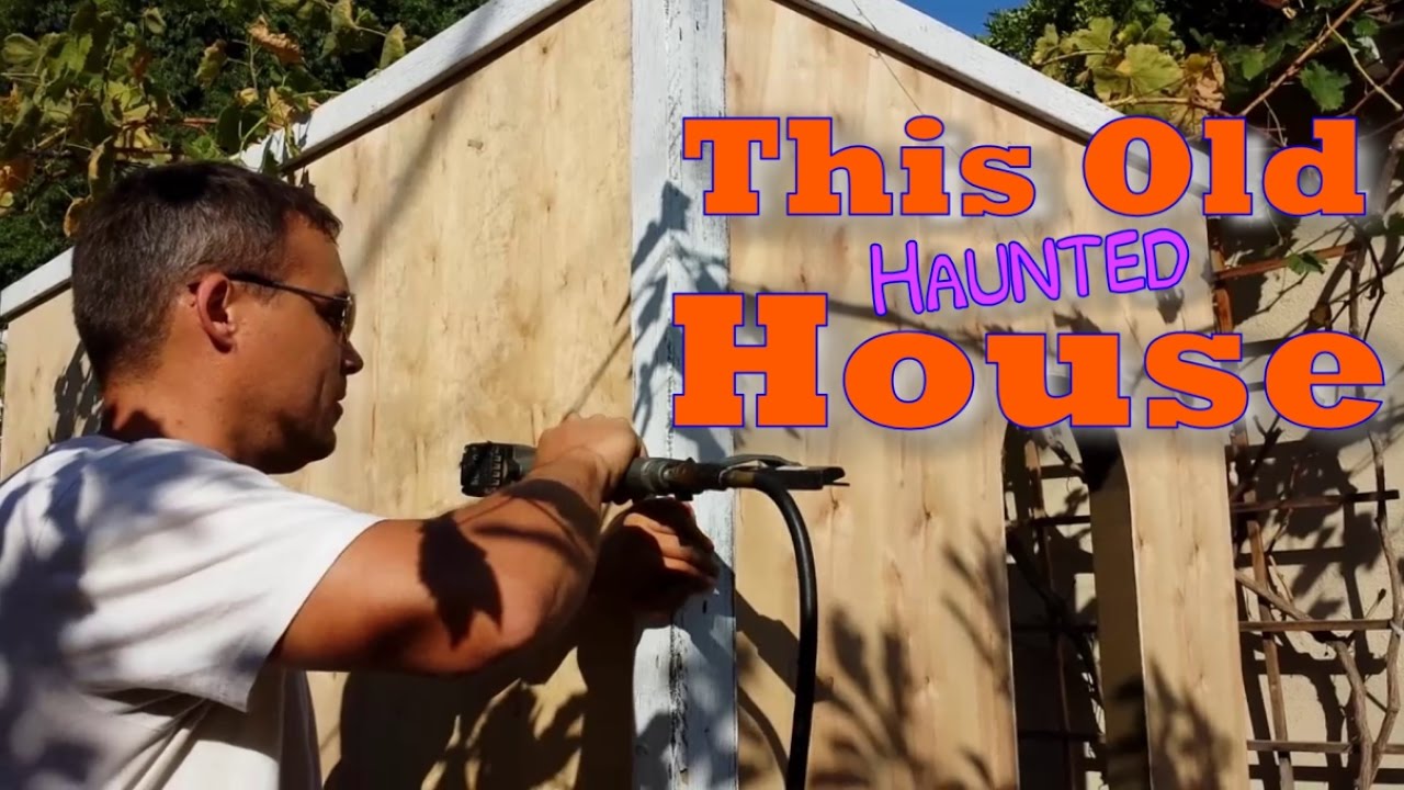 HOW TO MAKE A HAUNTED HOUSE! Halloween Facade Trim - Crackle Effect ...