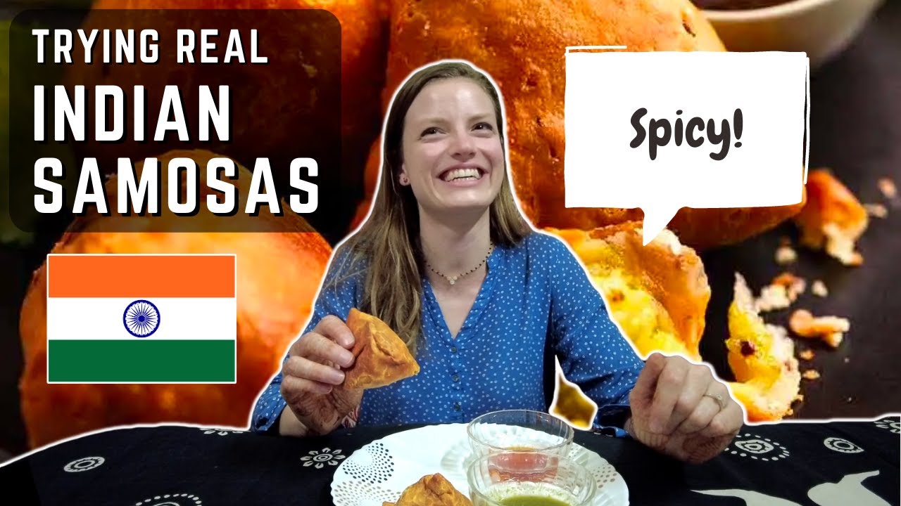 Trying REAL Indian Samosas for the First Time | Indian Food Reactions ...