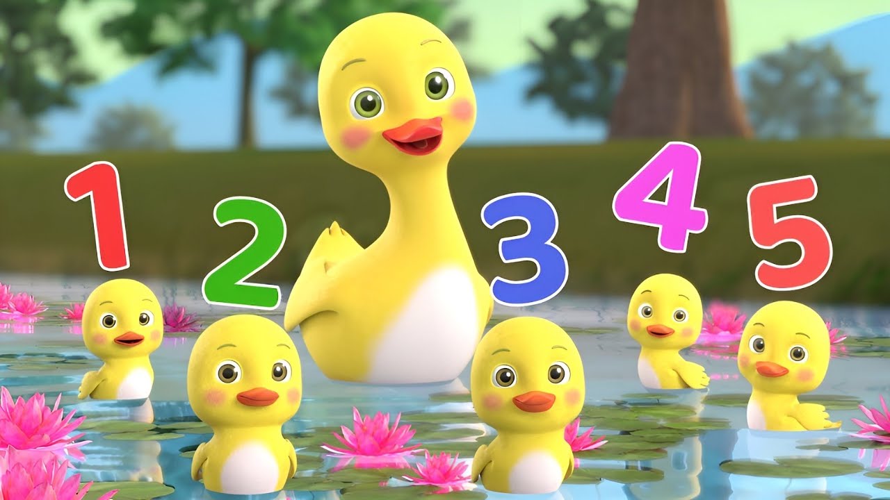 "🎵 Five Little Ducks Went Out to Play! | Fun Nursery Rhyme for Kids 🎉 ...
