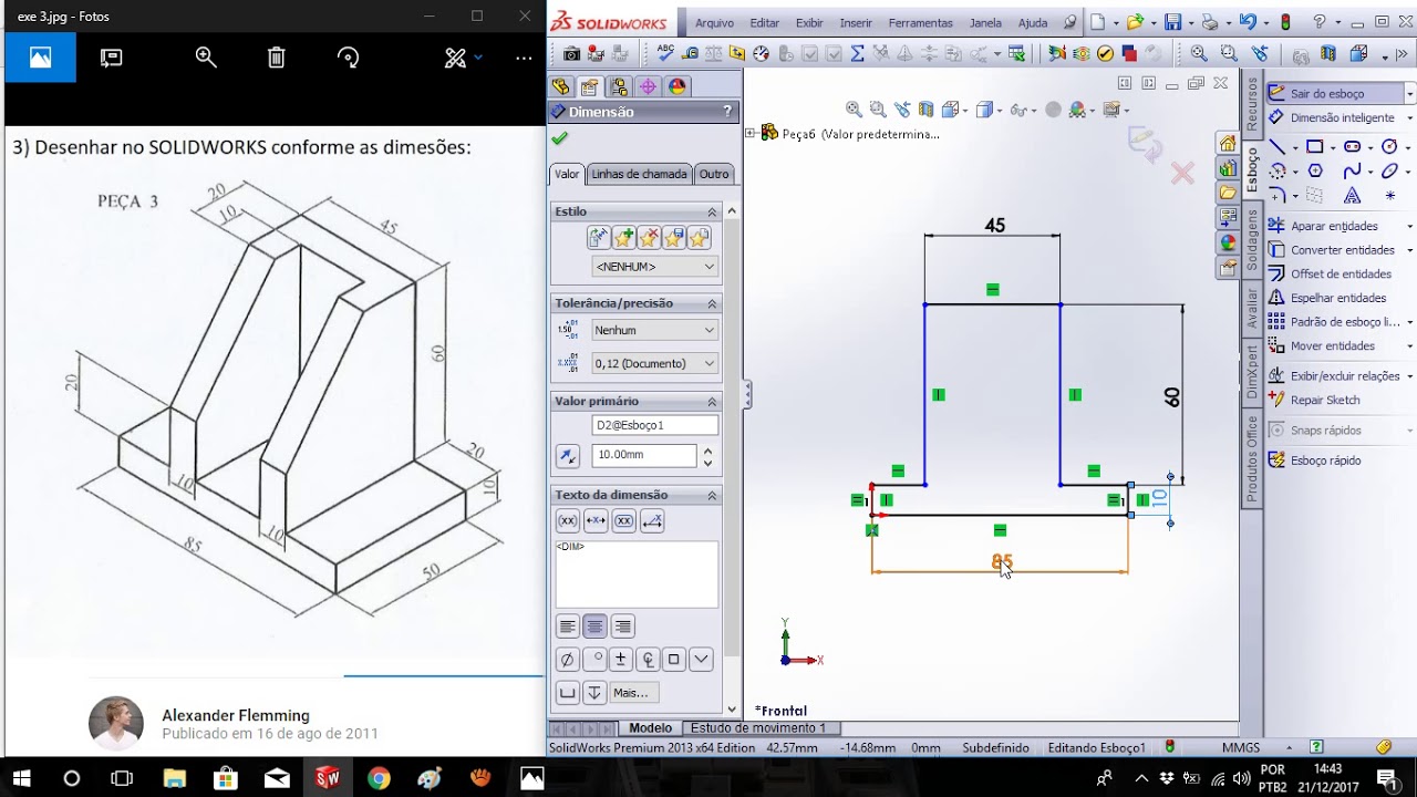 aula 3 Solidworks ( Módulo Básico ) - YouTube