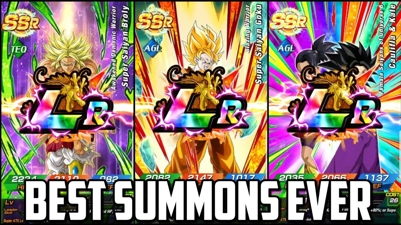 THE LUCKIEST LR SUMMONS IN HISTORY! | Dokkan Battle LR Summons - YouTube