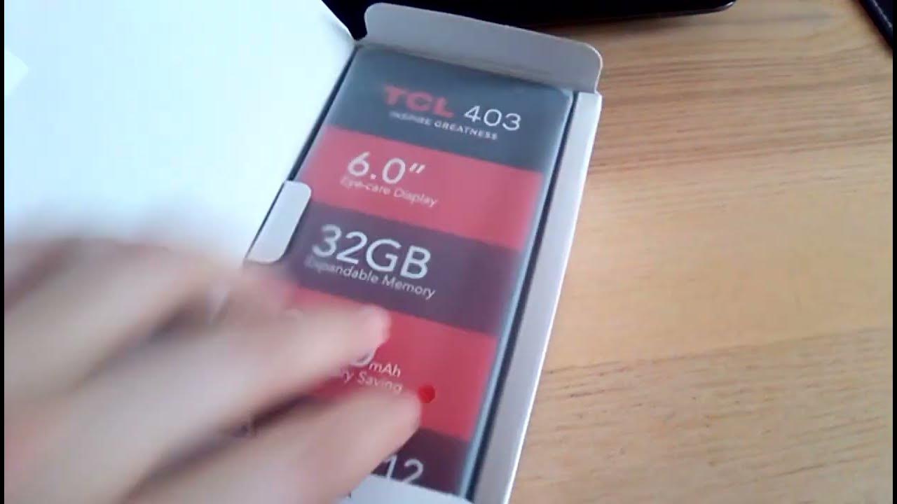 Unboxing TCL 403 Smartphone - YouTube