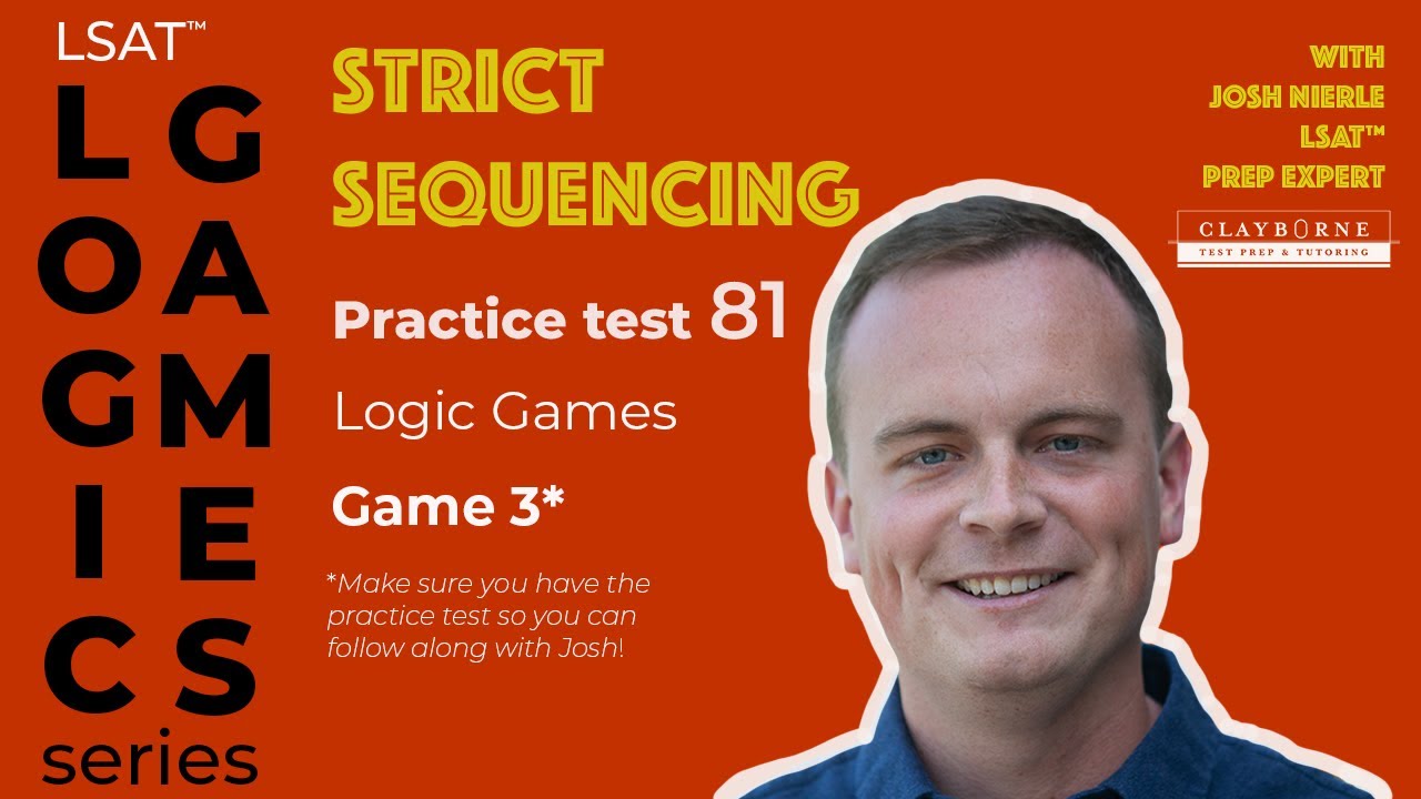 LSAT™ Logic Games - Strict Sequencing Practice Test 81, Game 3 - YouTube