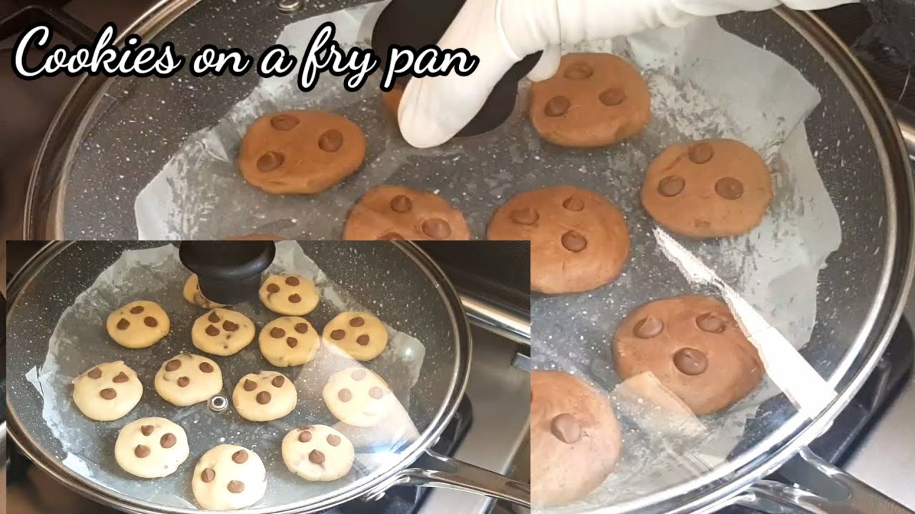 Cookies on a fry pan/No bake chocolate chip cookies/No egg cookies ...