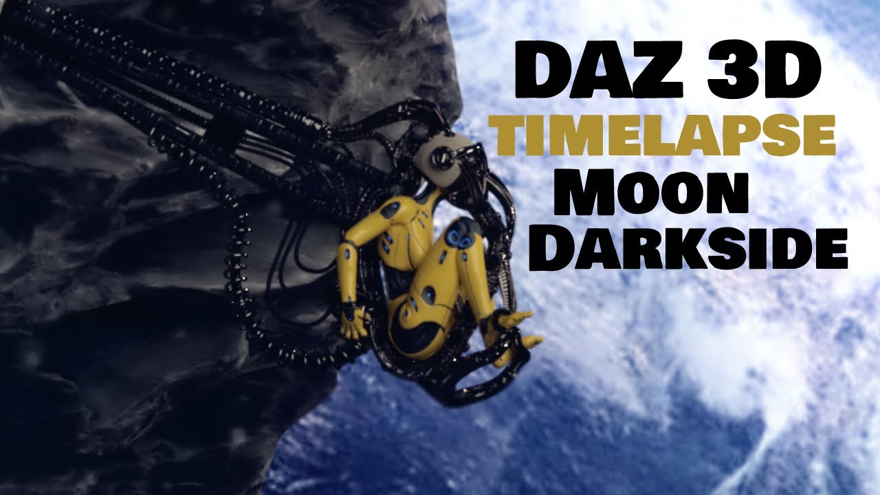 DAZ 3D (Moon - Darkside) timelapse - YouTube