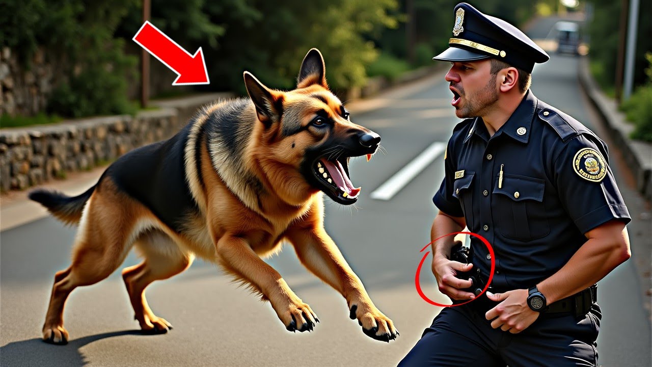 Ferocious German Shepherd Escapes From Cage — What The Officer Did Next ...
