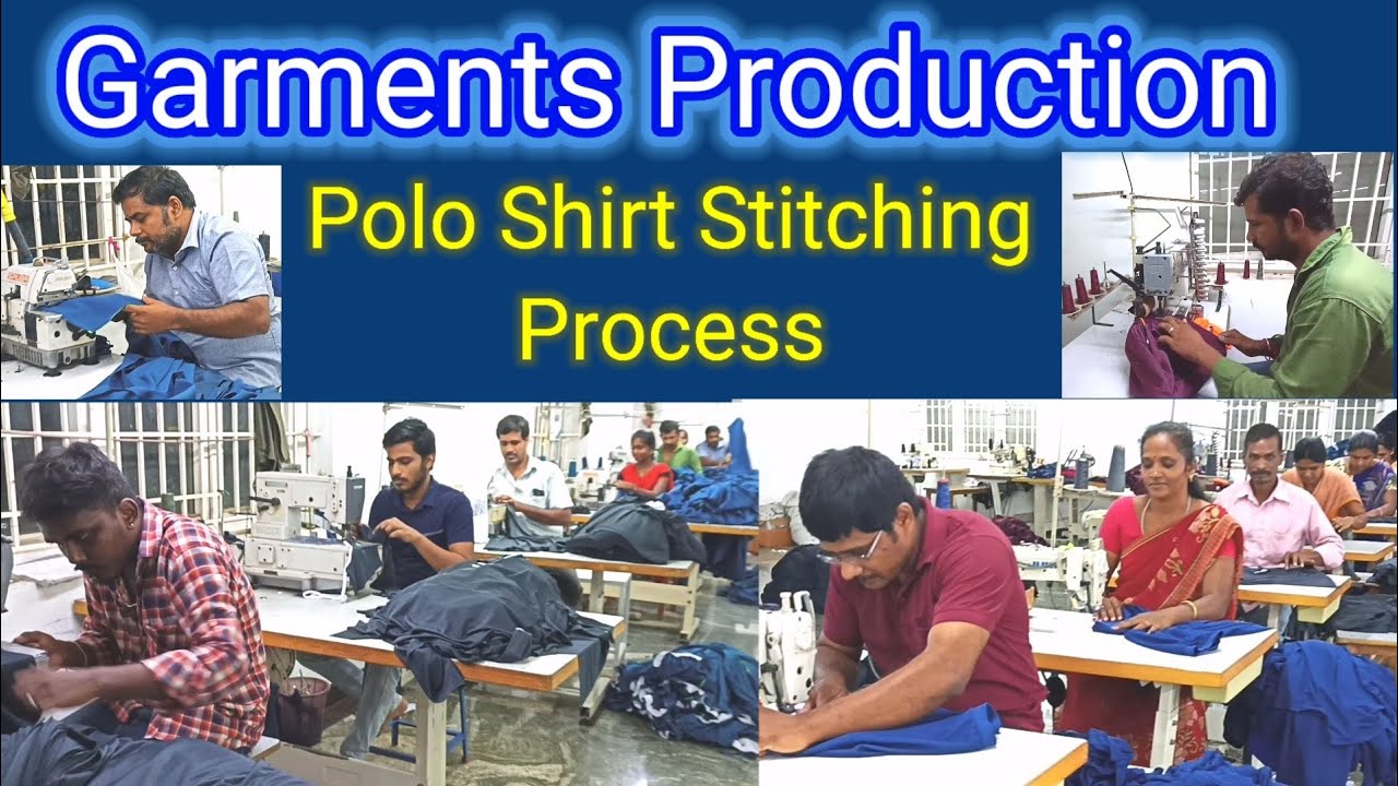 Polo t shirt stitching process - YouTube