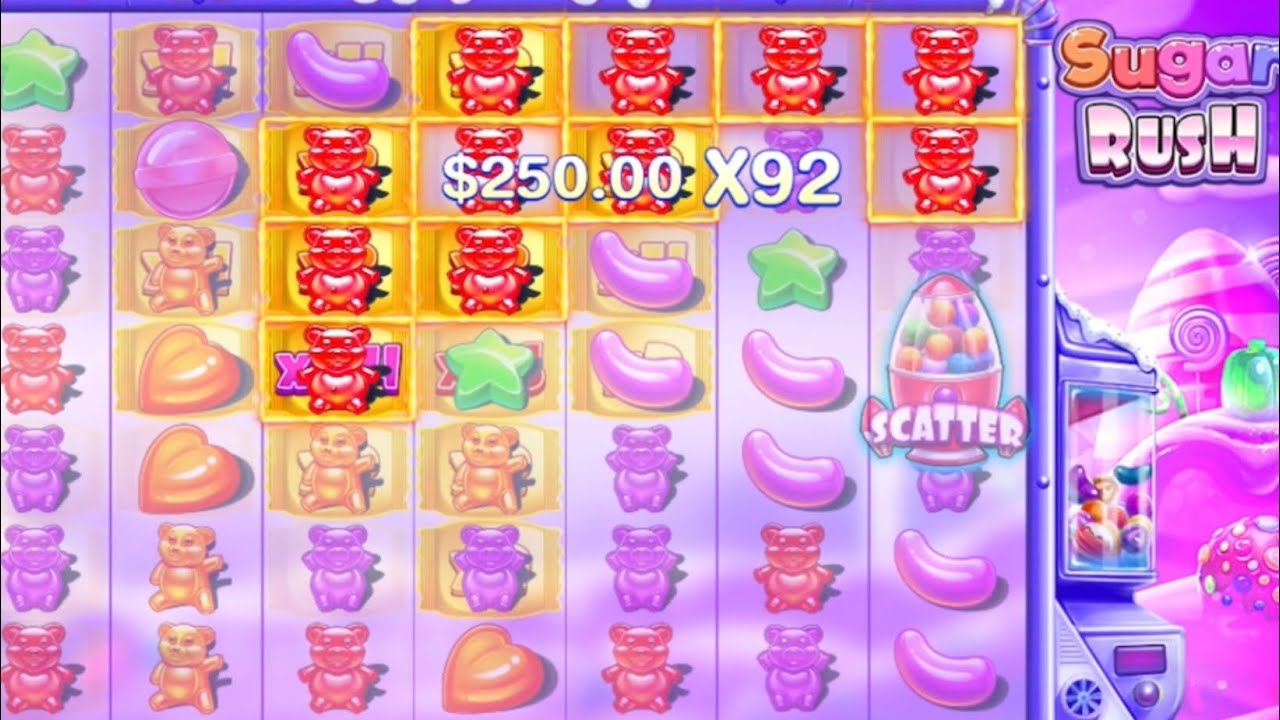 I bought 10 $10,000 bonus buys on sugar rush with a huge win - YouTube