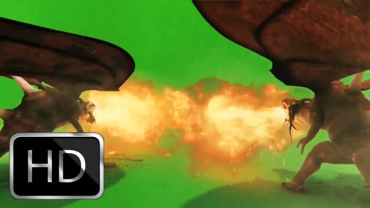 HD Green Screen Fire-breathing Dragons. Chroma Key. AAE - YouTube