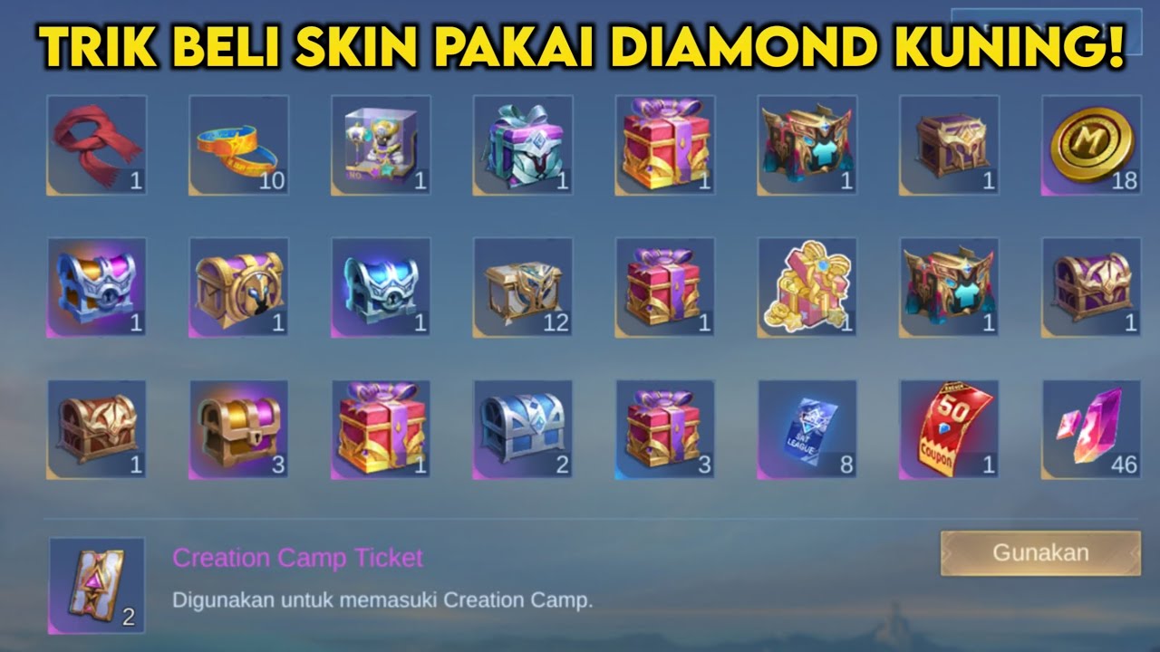 Buka Box Sambil Beli Skin Pakai Diamond Kuning - YouTube