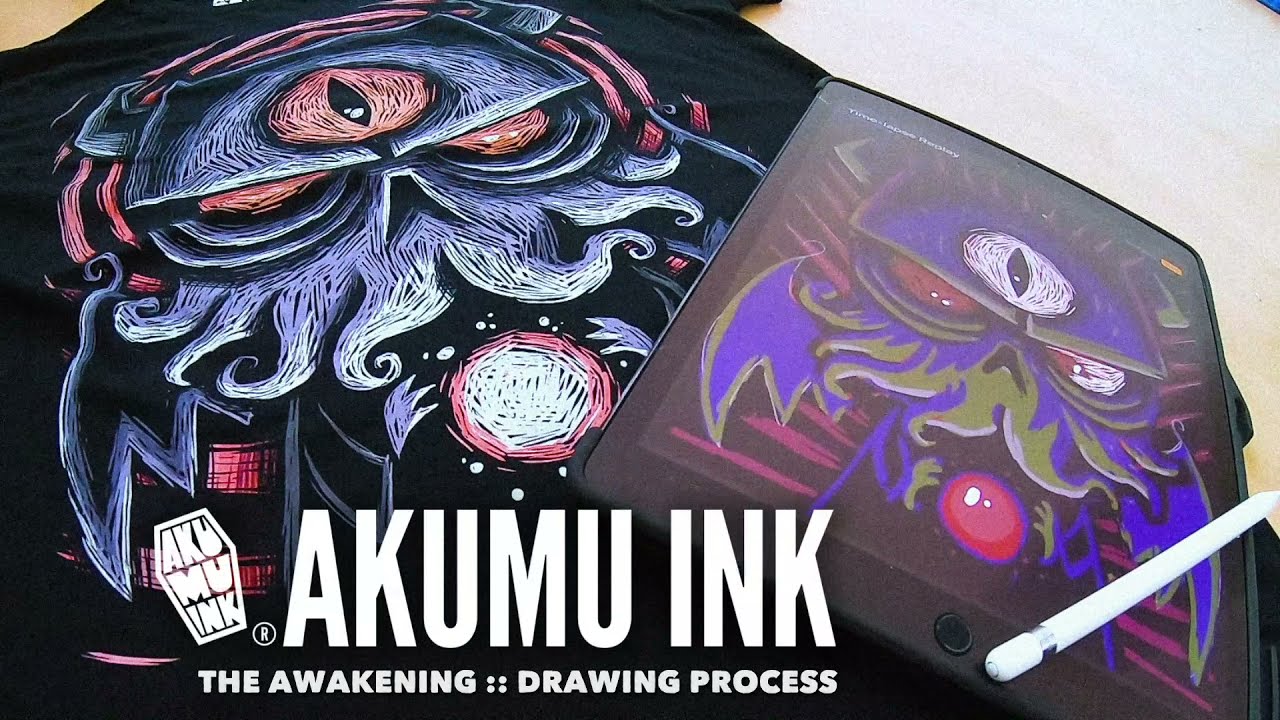 Akumu Ink® :: The Awakening Design Drawing Process - YouTube