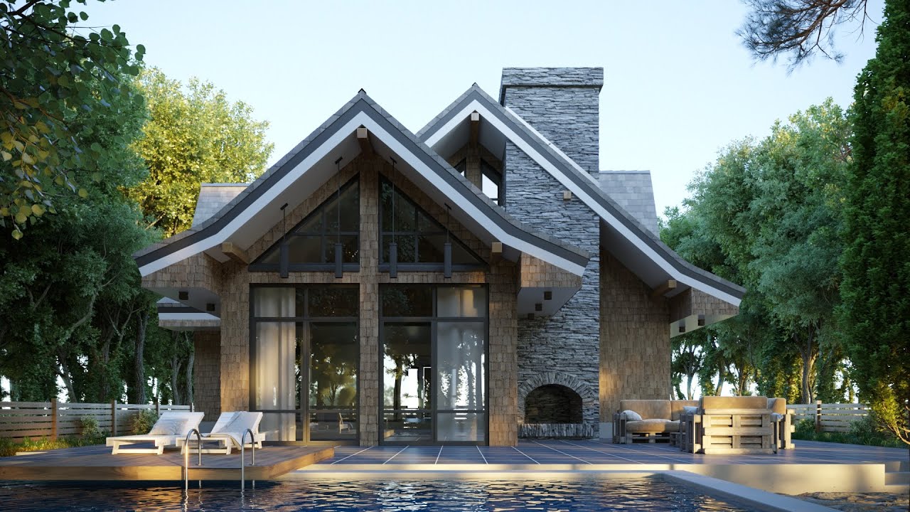 Modern half-timbered house. Time lapse - YouTube