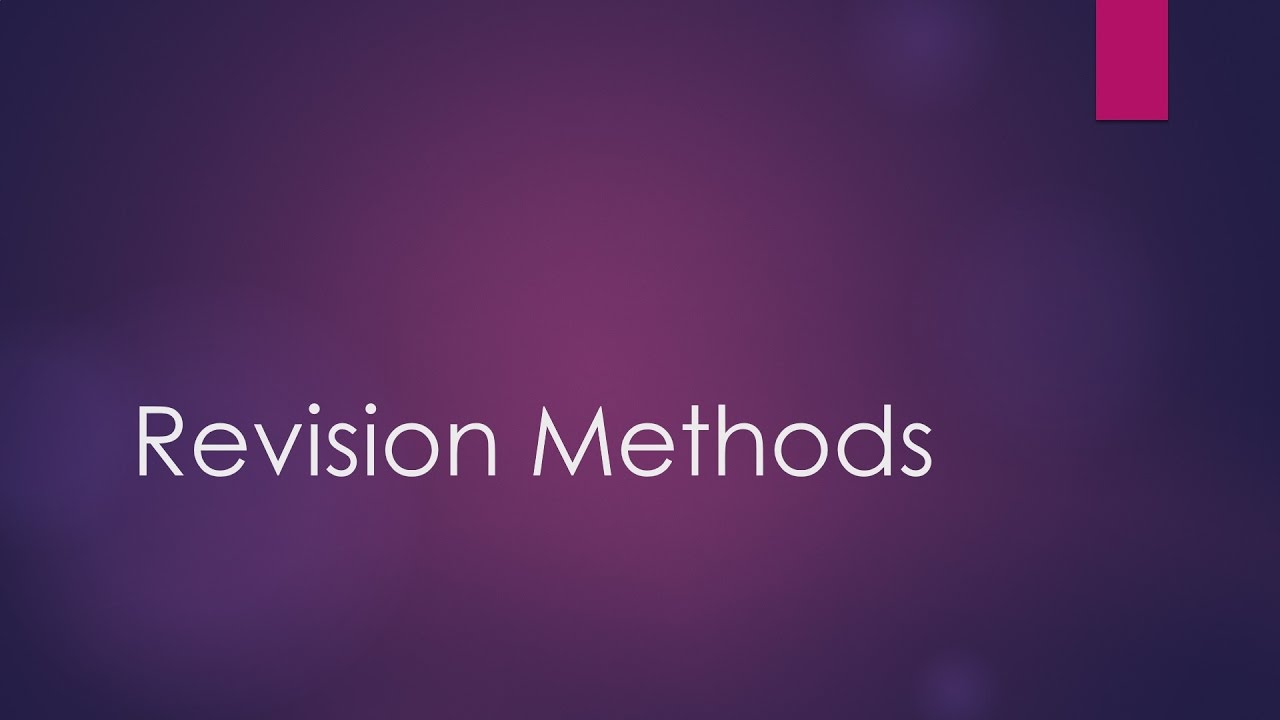 Revision Methods for GCSE - YouTube