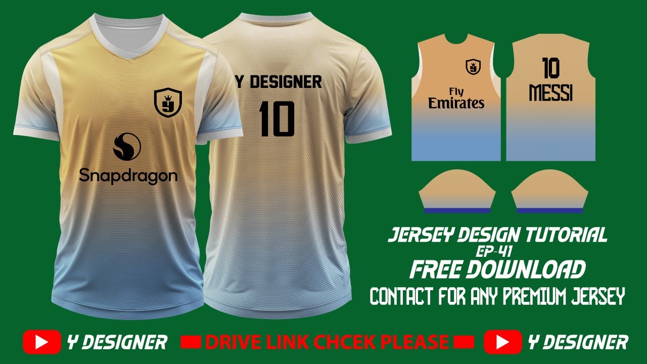 How to make a Premium sports & Esports jersey design tutorial in ...