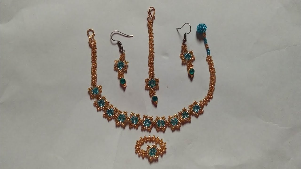 How to make small seed( chain set) Earing, bracelet,Nethi chutti,💍ring ...