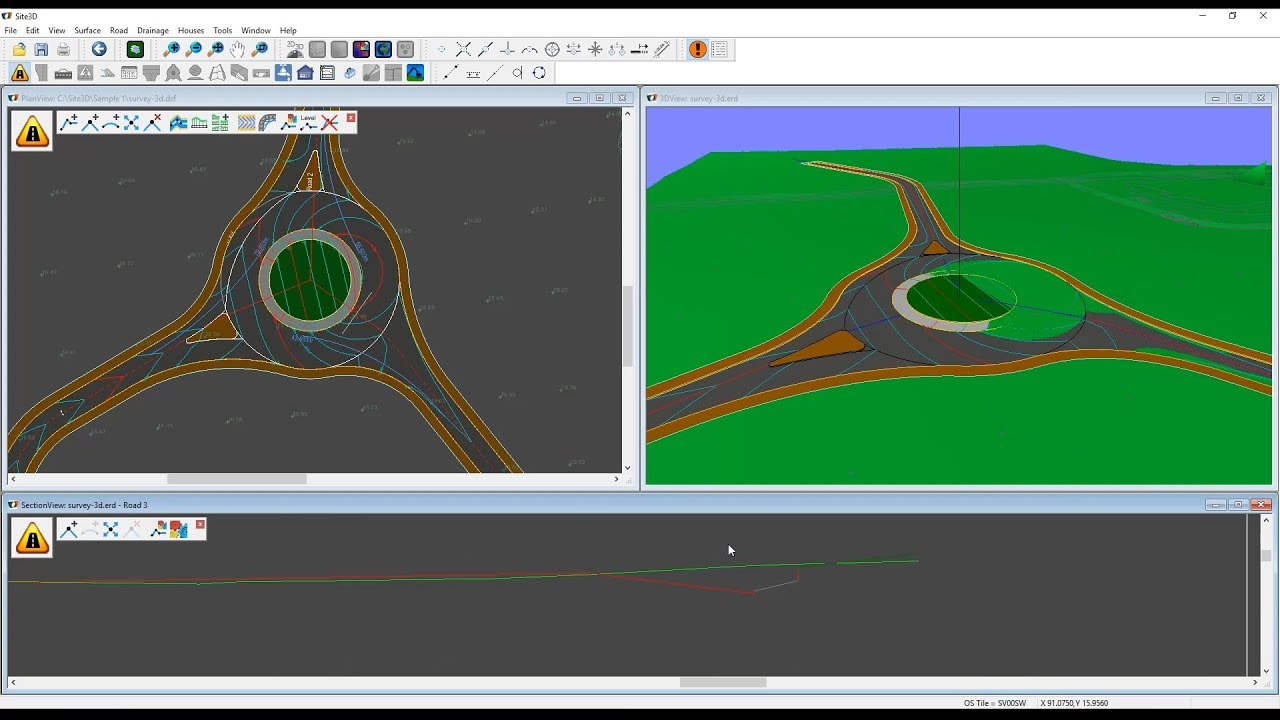 Roundabout Design Tools in Site3D - YouTube